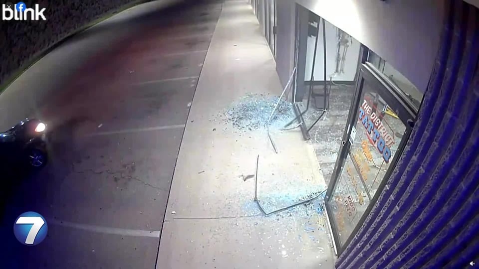 Local tattoo shop under repair after car crashes through storefront