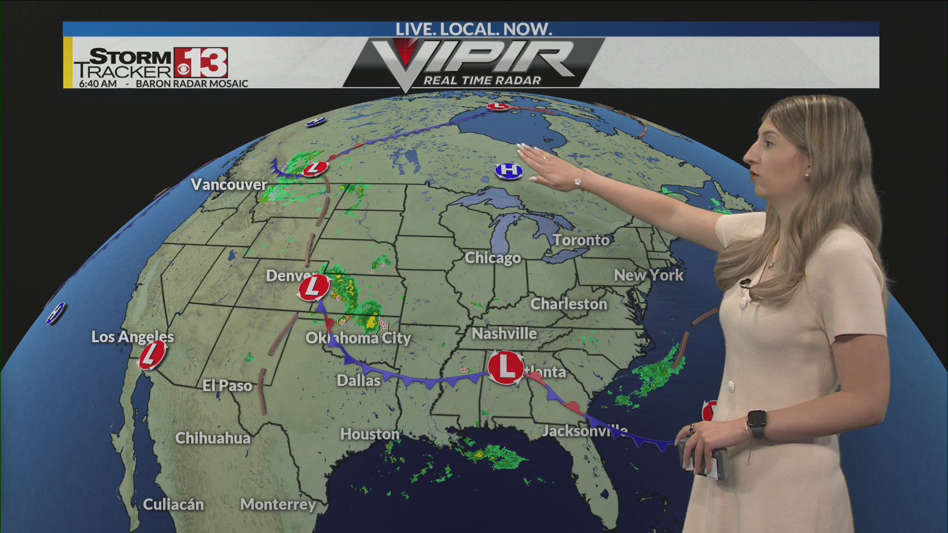 Spotty sprinkles today, then dry remainder of work week!