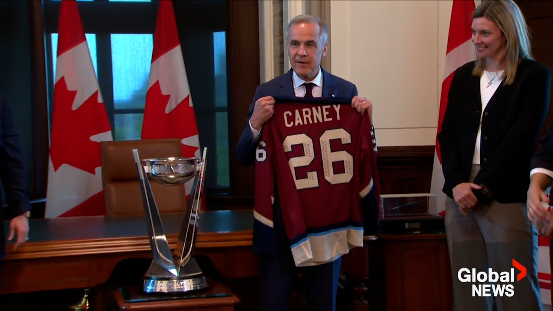 Carney welcomes Canada’s 1st PWHL champion Montreal Victoire, presented ...