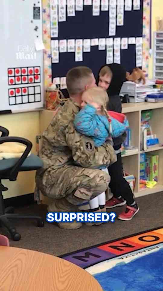 USAF sergeant surprises children after returning home early from deployment