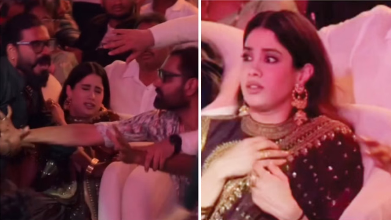 Janhvi Kapoor panics after Ram Charan's fan breaches security at Peddi ...