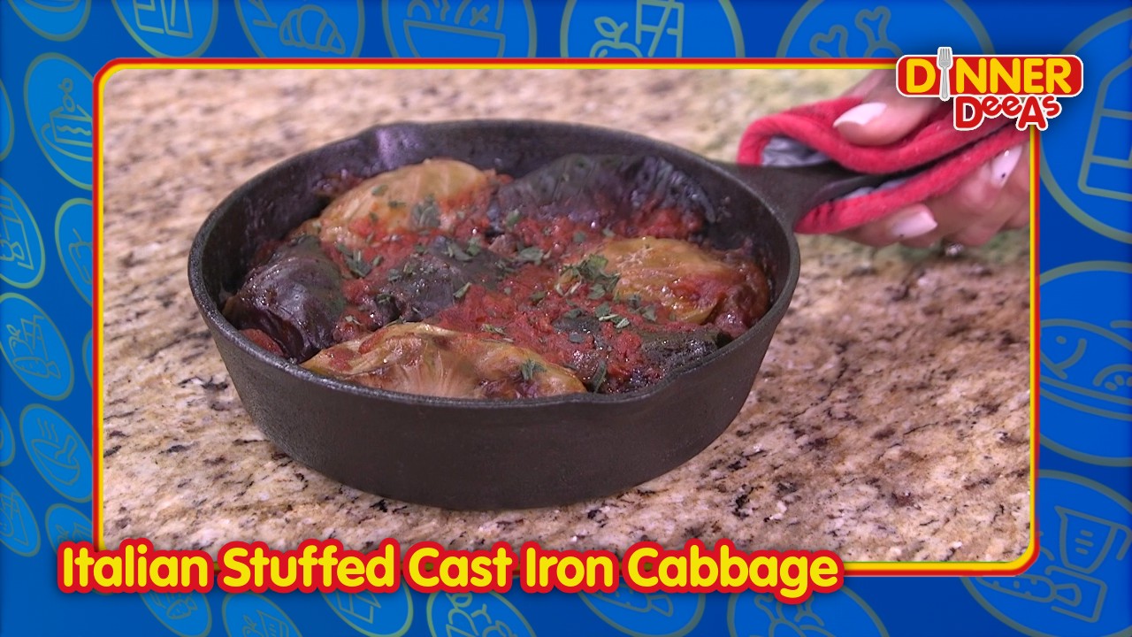 Italian Stuffed Cast Iron Cabbage | Dinner DeeAs