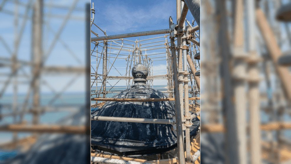 Scaffolding completion triggers beacon removal at Cape Lookout ...