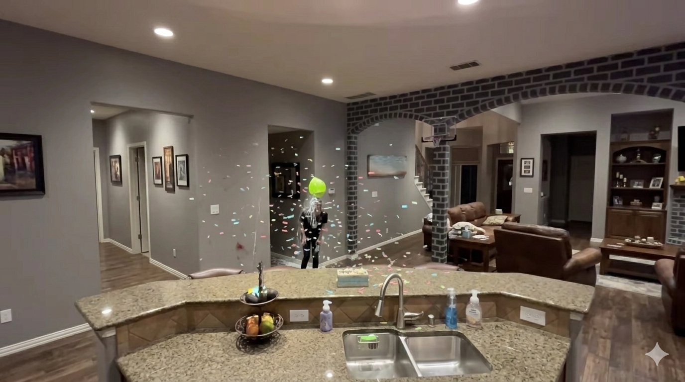 Relaxing at home turns into couple chaos