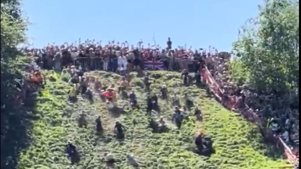 Gloucester cheese roll starts with a crowd and a long drop