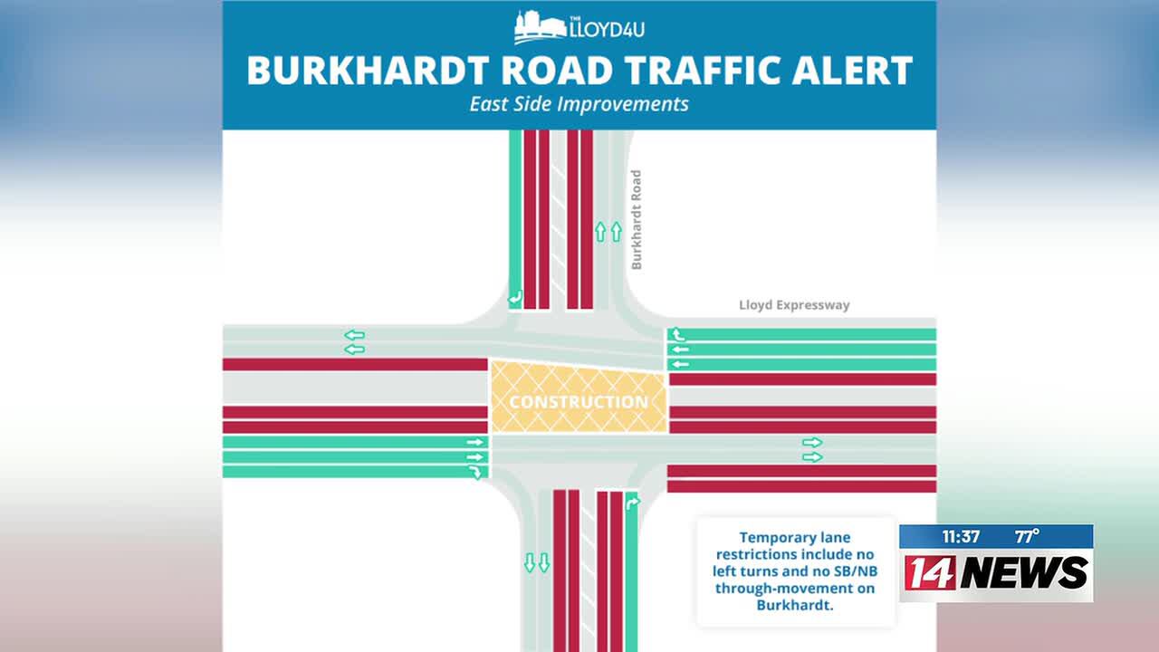 Road work to restrict traffic at Lloyd Expressway and Burkhardt Rd ...