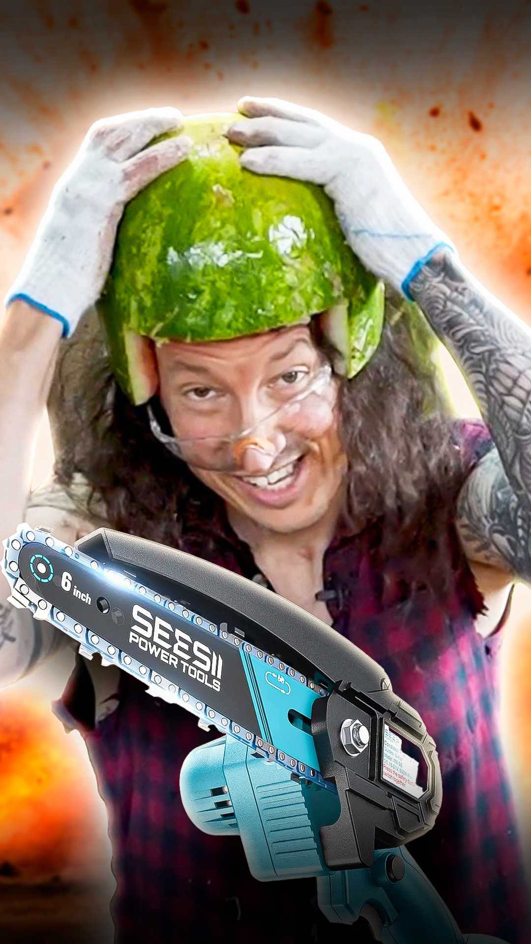 Just cut your food with a mini chainsaw