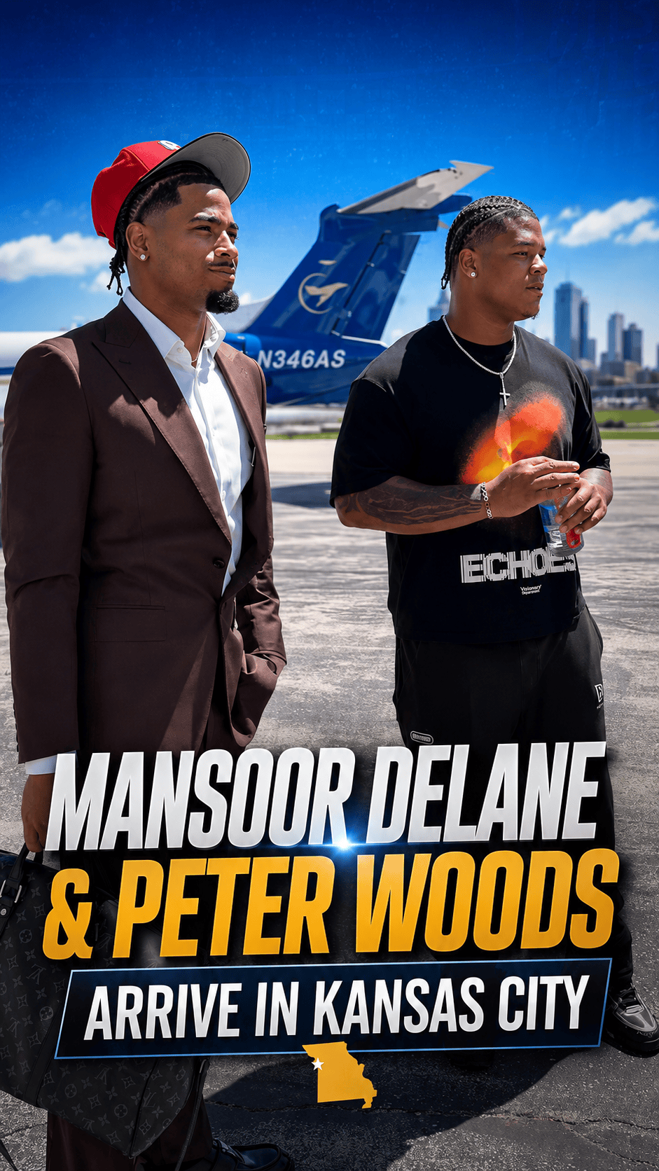 Mansoor Delane & Peter Woods arrive in Kansas City