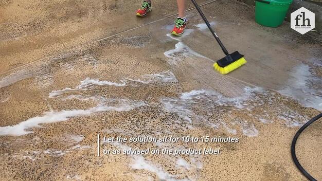 How to clean a concrete patio