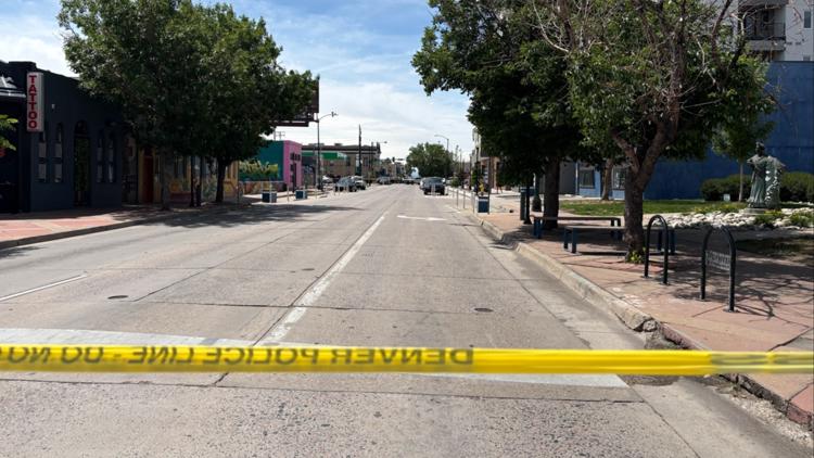 Suspect accused of stealing traffic control vehicle shot at Denver gas ...
