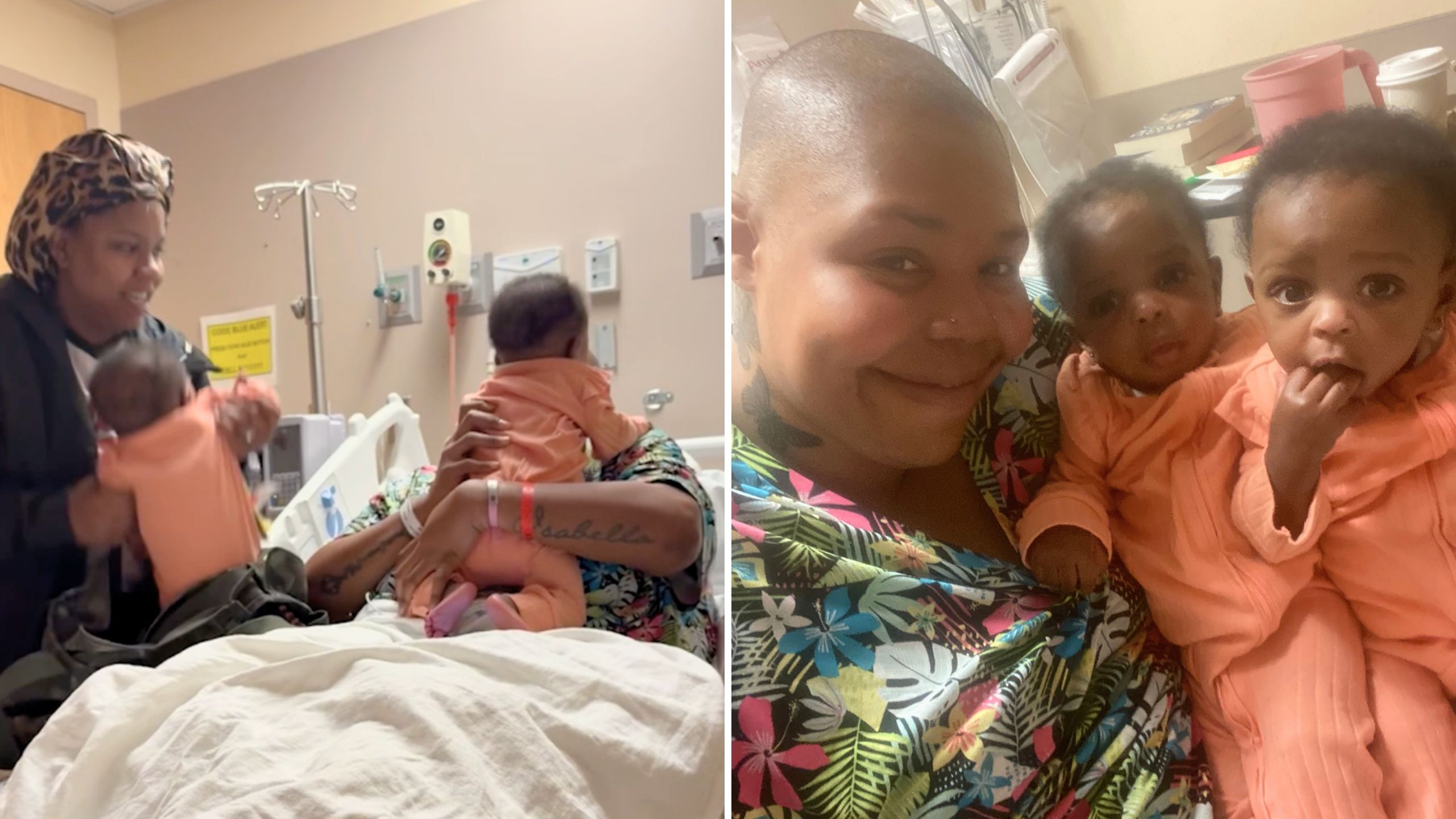 Mom sneaks twins into hospital in bag to boost cancer-battling cousin's ...