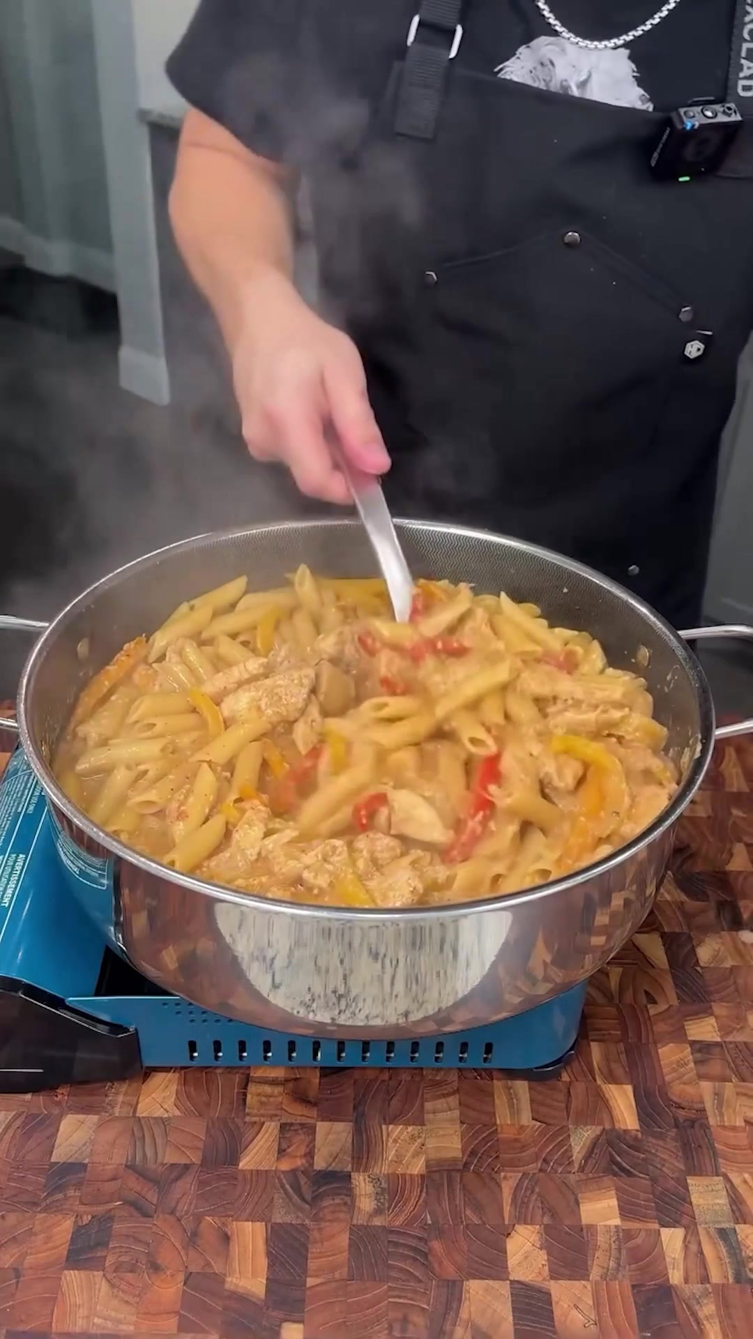 One-pot chicken fajita pasta