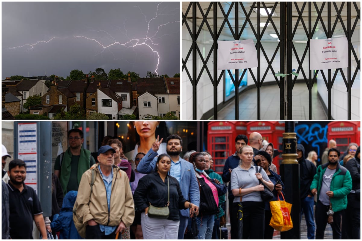 Thunder & lightning compounds misery of commuters during Tube strikes
