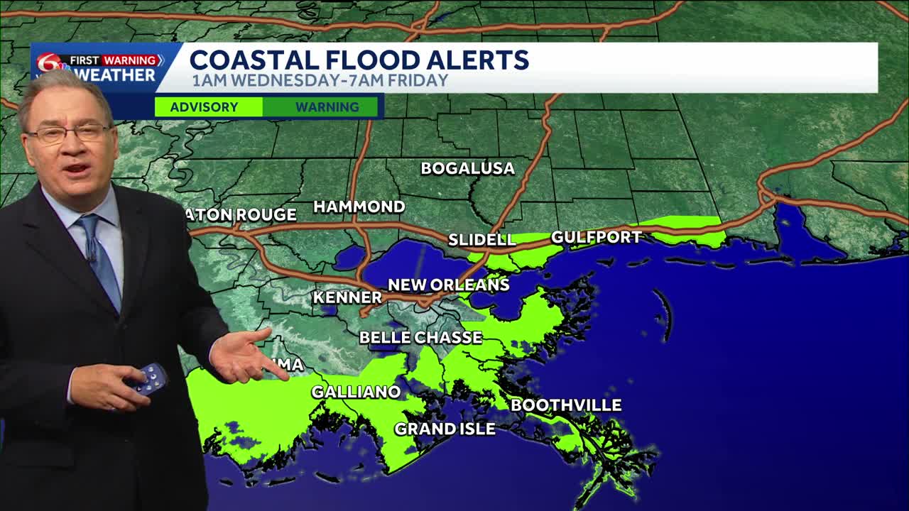 Impact day with heavy rain and possible coastal flooding Wednesday