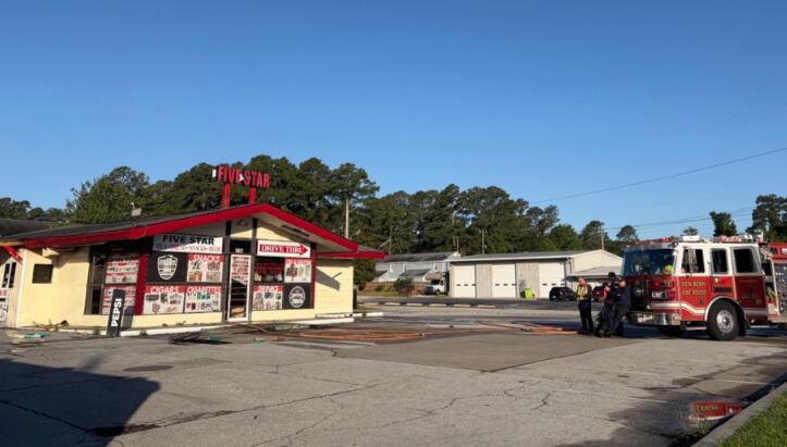 Fire sparks inside New Bern convenience store
