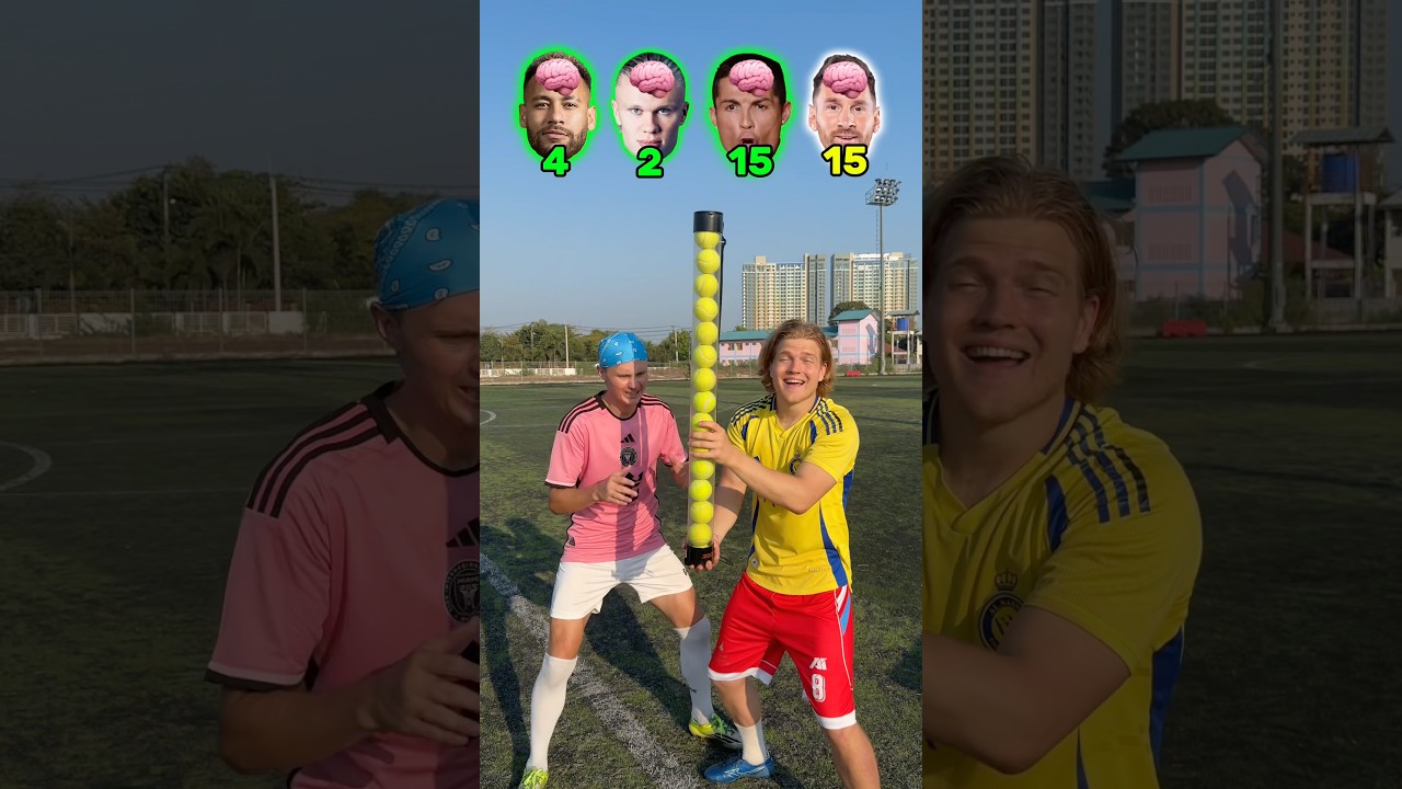 🎾💨 Agility challenge | Which football player can hold more balls?