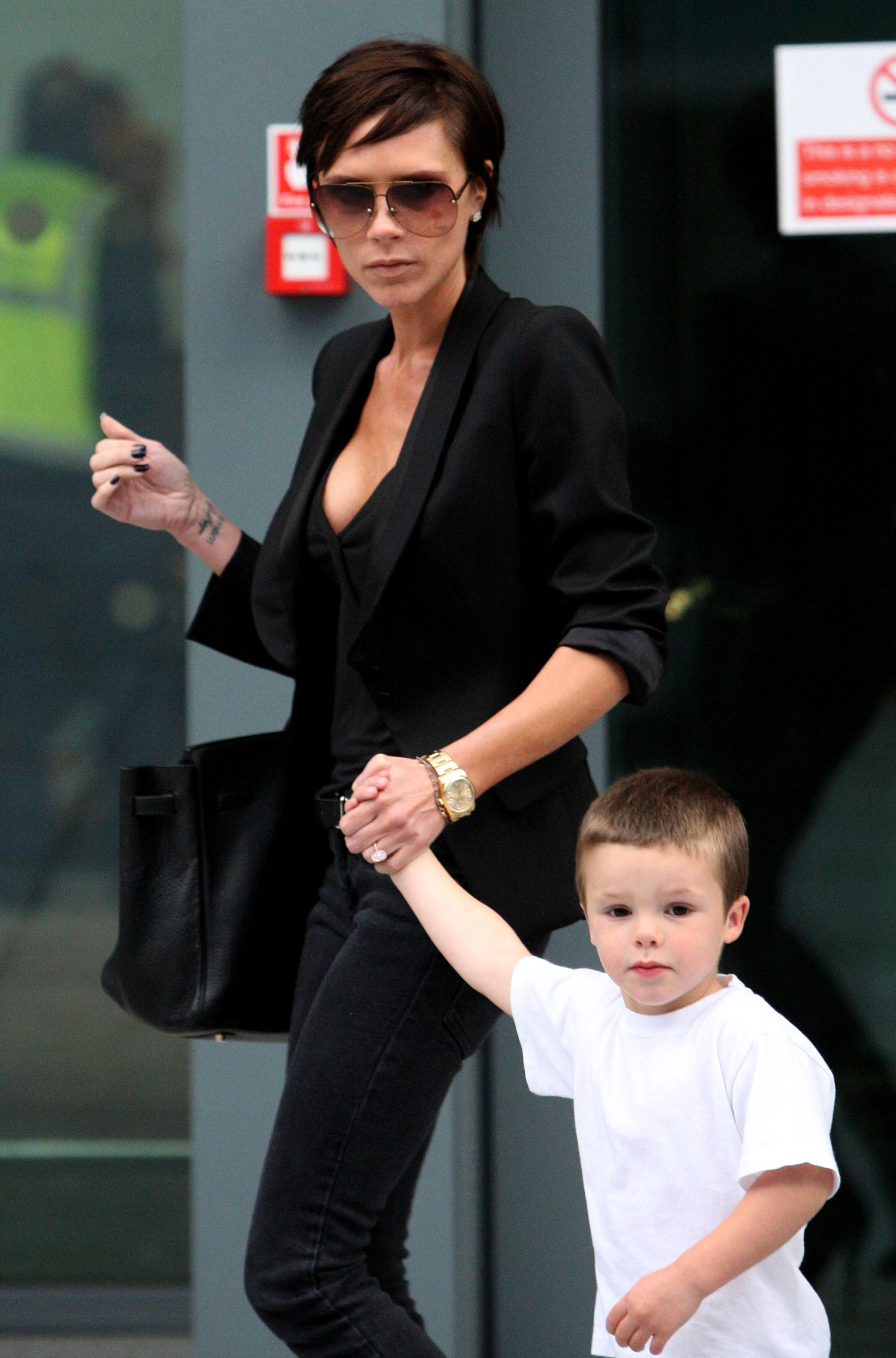 Victoria Beckham's son visits London studio behind Spice Girls hit