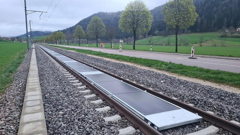 Trains in Switzerland are now running over solar panels in a first-of ...