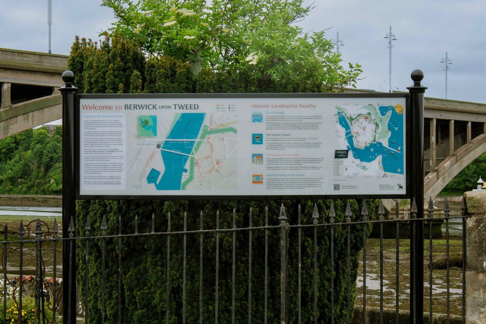 Information boards helping to put the spotlight on Berwick and Spittal