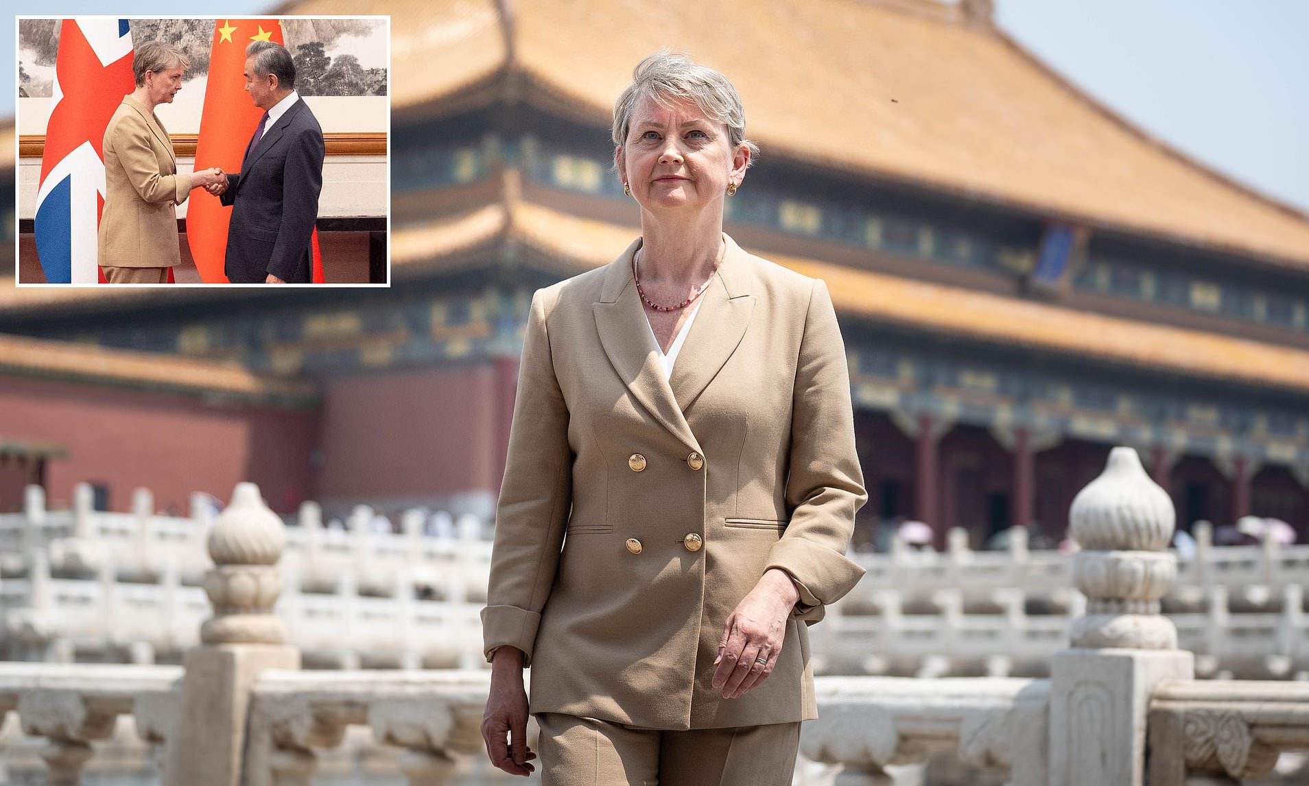 Yvette Cooper 'cosies up' to China as she continues Labour's bid for ...