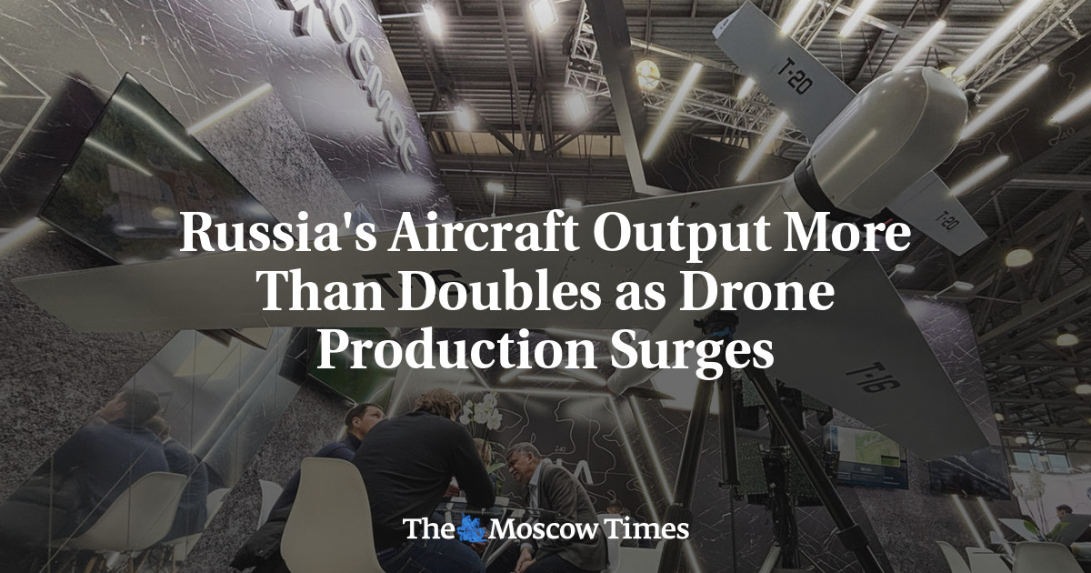 Russia's aircraft output more than doubles as drone production surges