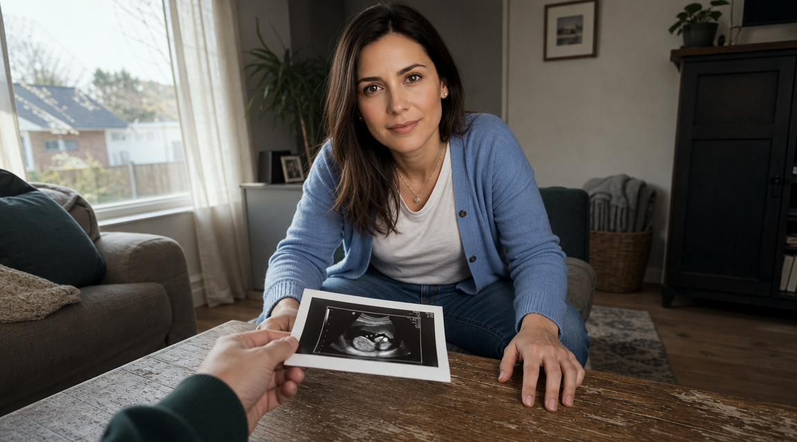 A wedding announcement took a sharp turn at the ultrasound