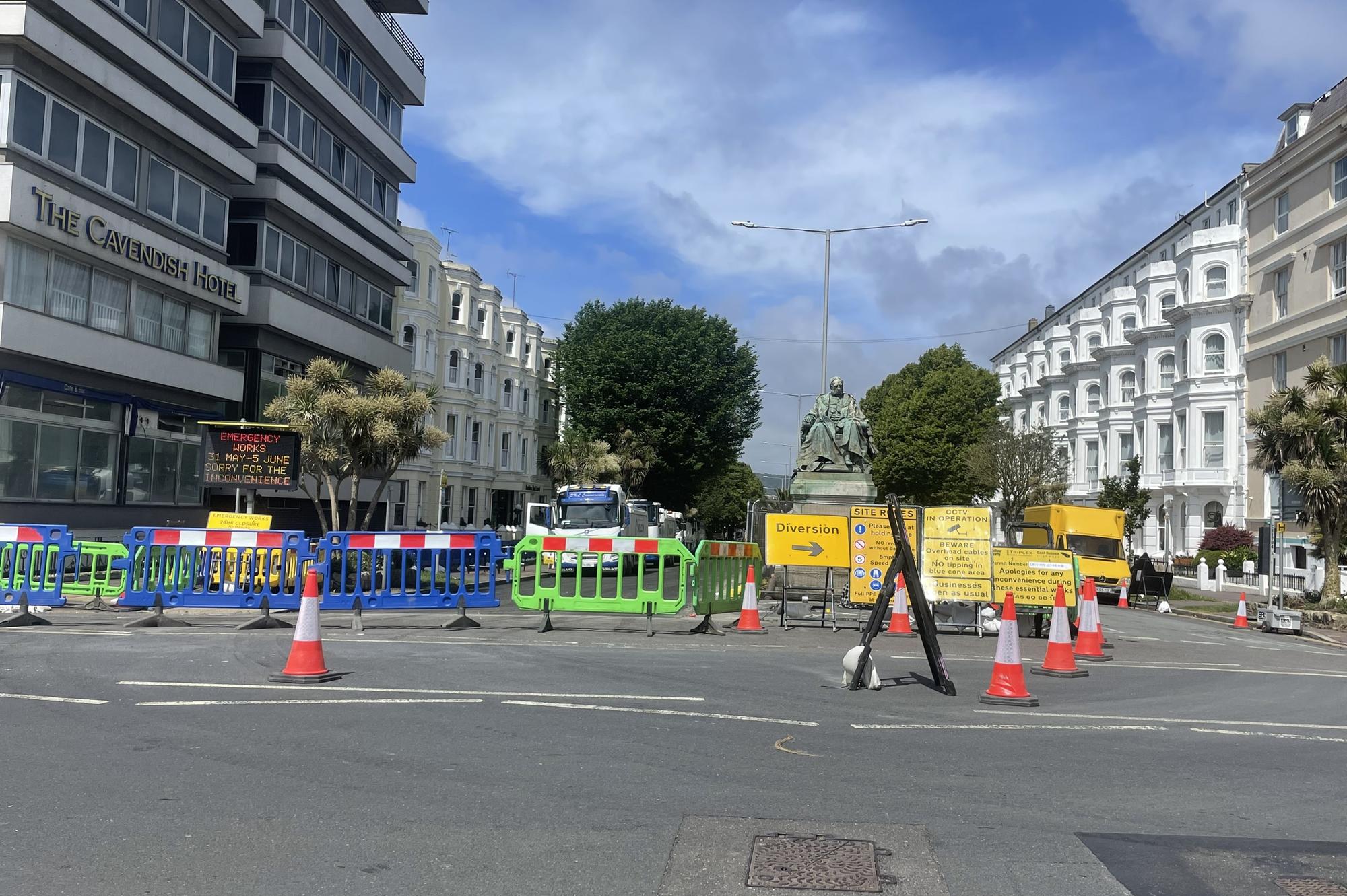 Eastbourne road closes for resurfacing