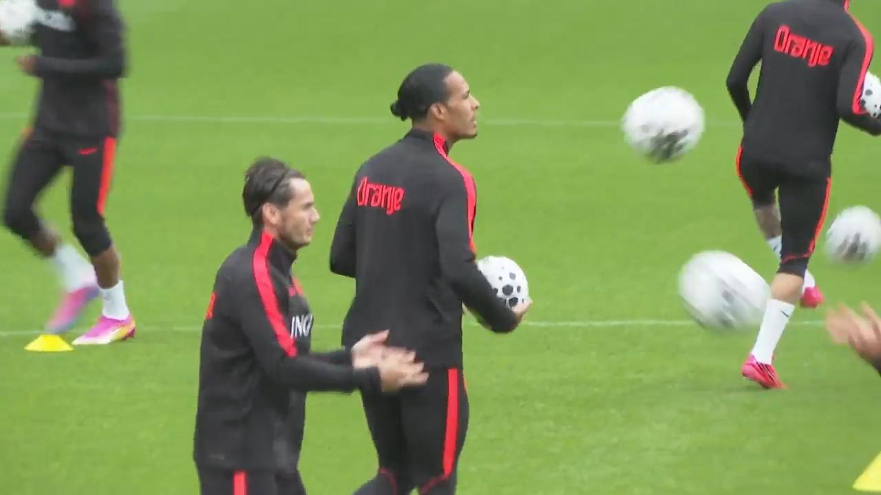 Netherlands attends a final training session before leaving for the ...