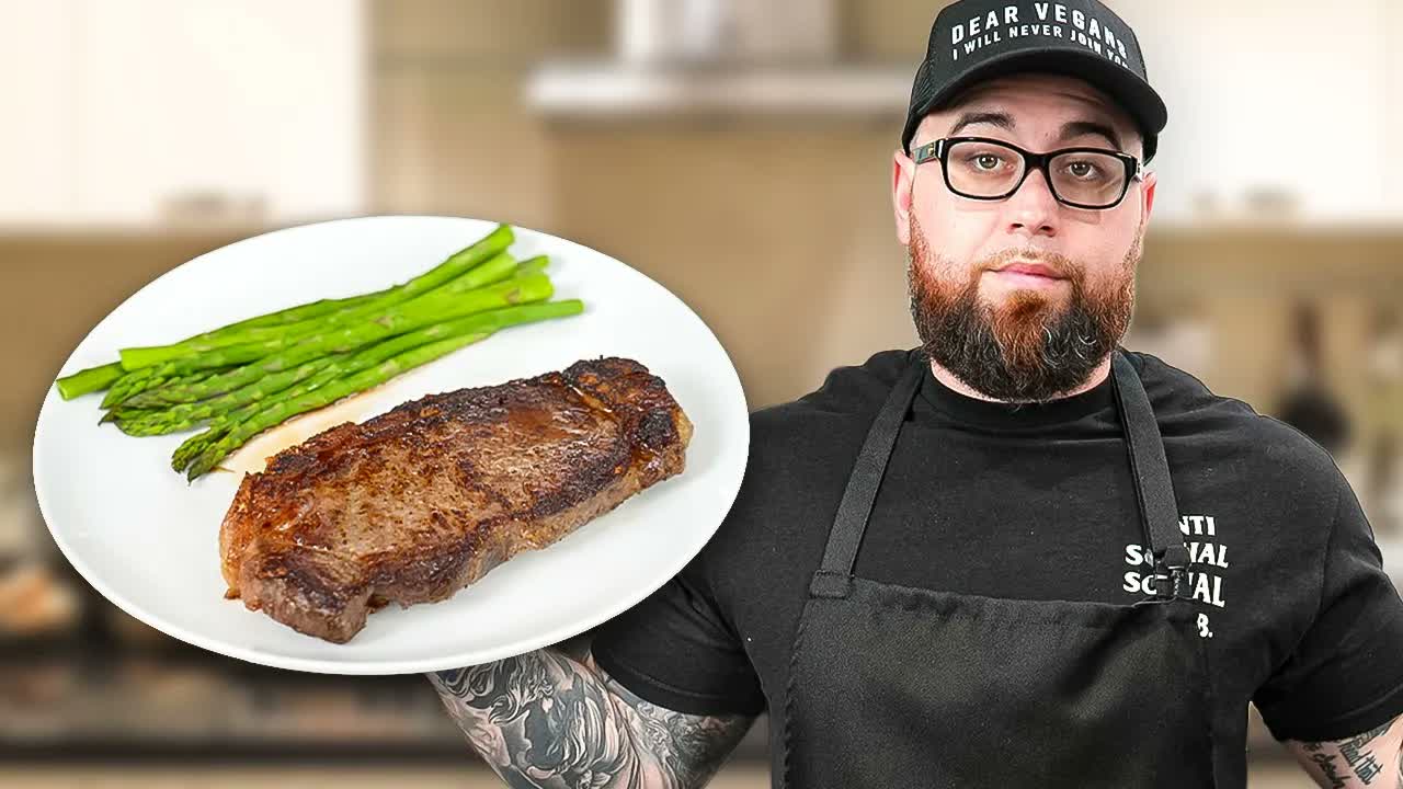 Quick steak dinner using an indoor grill