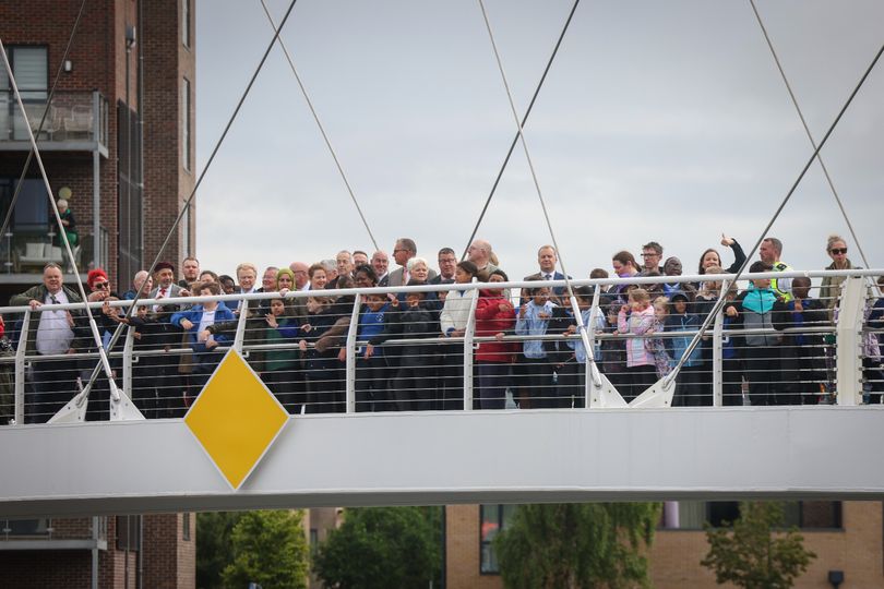 14 pictures as vital new bridge over River Trent opens in Nottingham