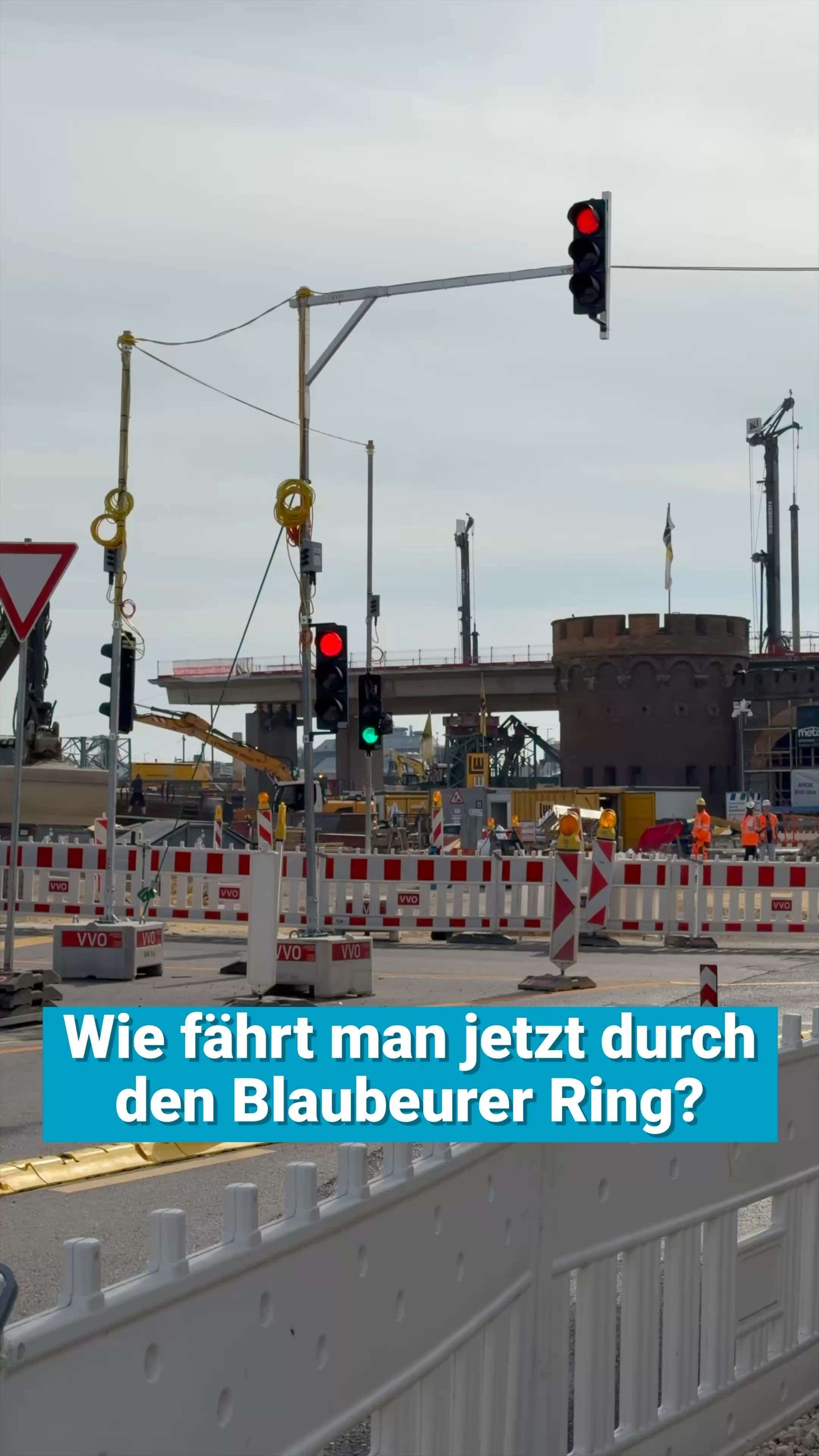 Neue Verlehrsführung am Blaubeurer Ring in Ulm