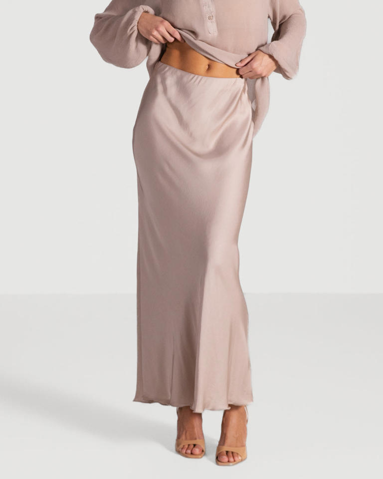 This easy skirt trend is the shortcut to elevating any cardigan