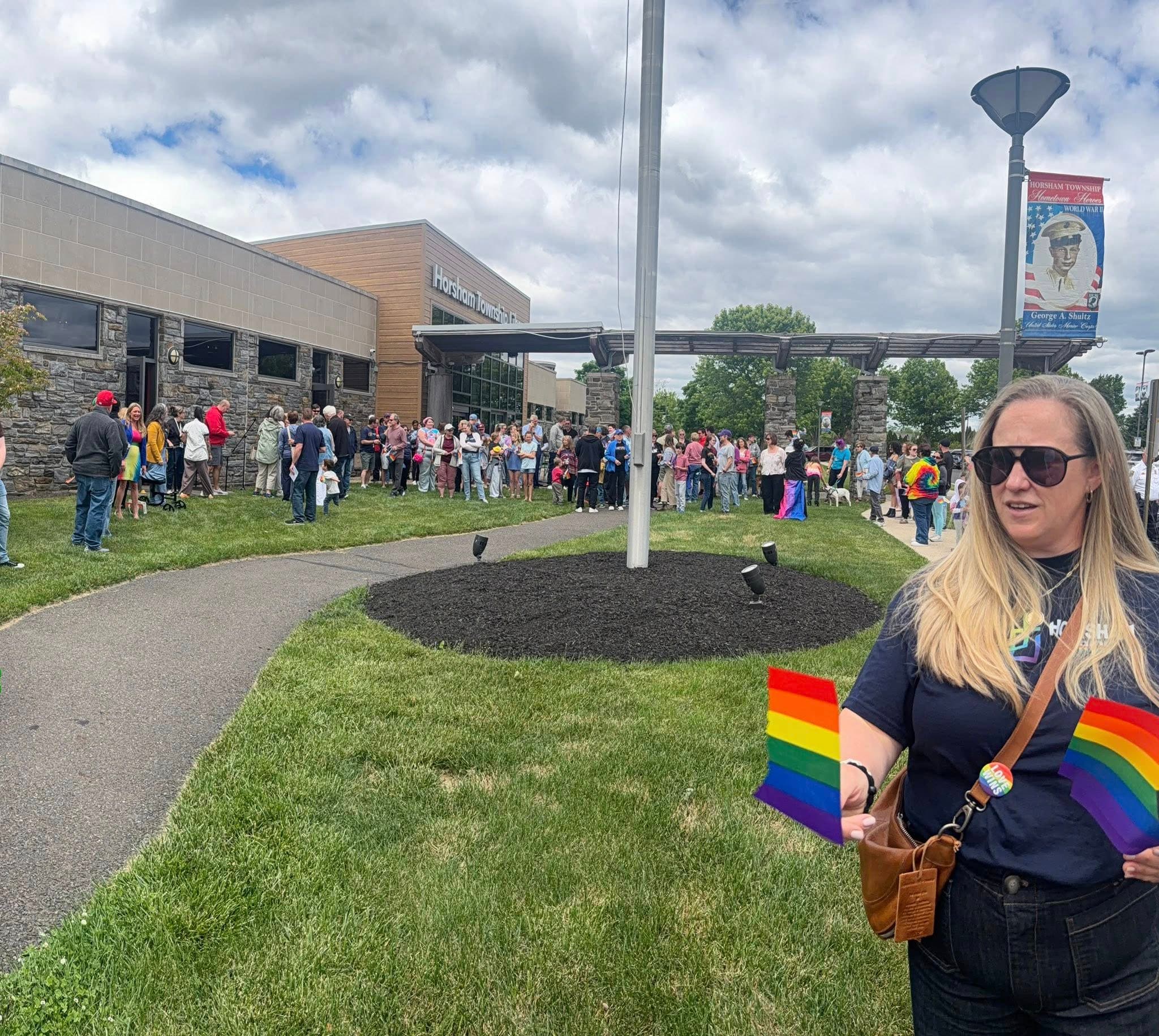 First pride flag raised in Horsham Township: Photos