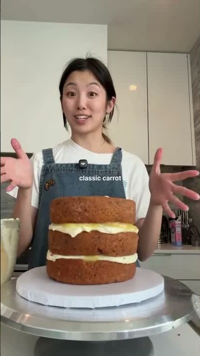 Stacking a perfect carrot cake for a fun picnic!