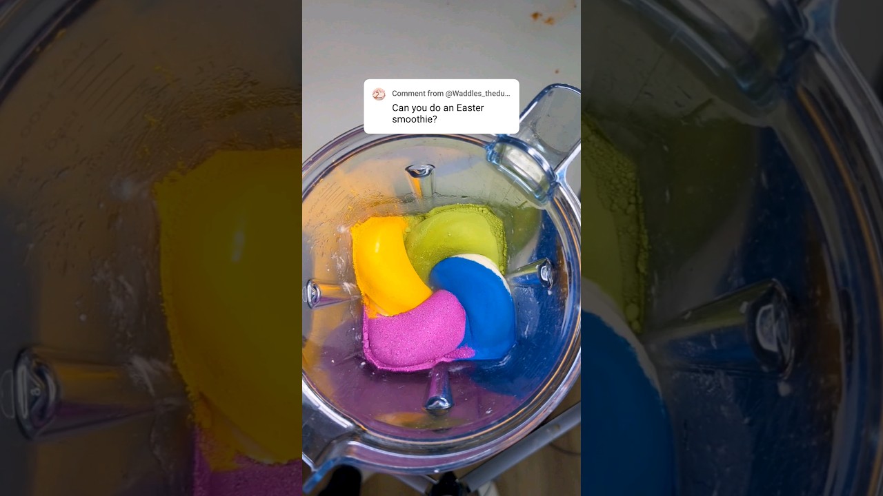 Making an Easter smoothie 🐣