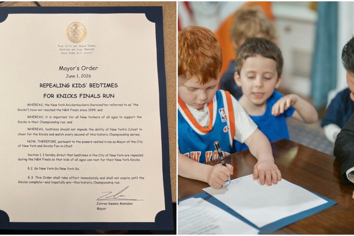 New York mayor Zohran Mamdani signs mock order for kids to stay up late ...