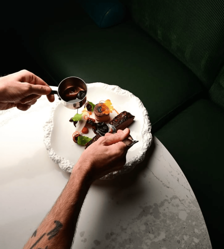 The artistry behind plating food at a restaurant