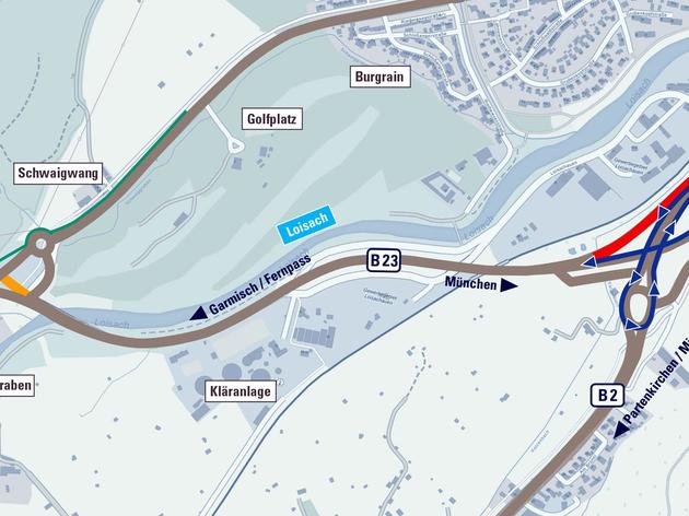 B23-Baustelle zwischen den Tunneln: Acht Wochen Behinderungen zwischen ...