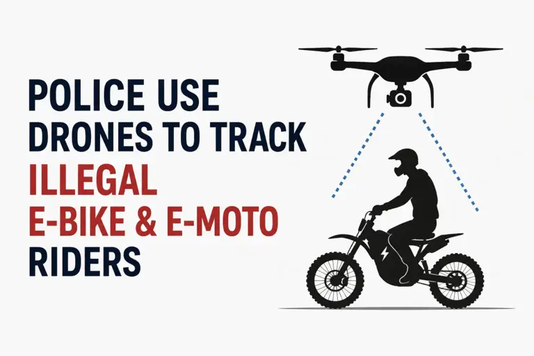 Police turn to drones to track illegal e-bike and e-moto riders