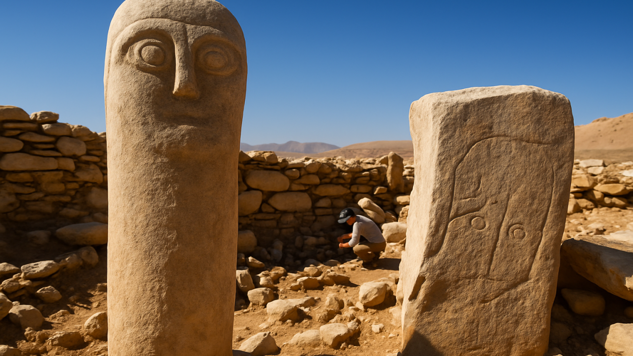 9,000-year-old stone faces found in Jordan desert