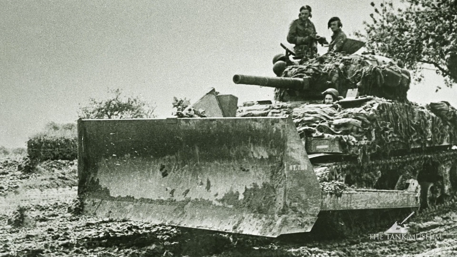 This tank had no gun - just a giant blade in front
