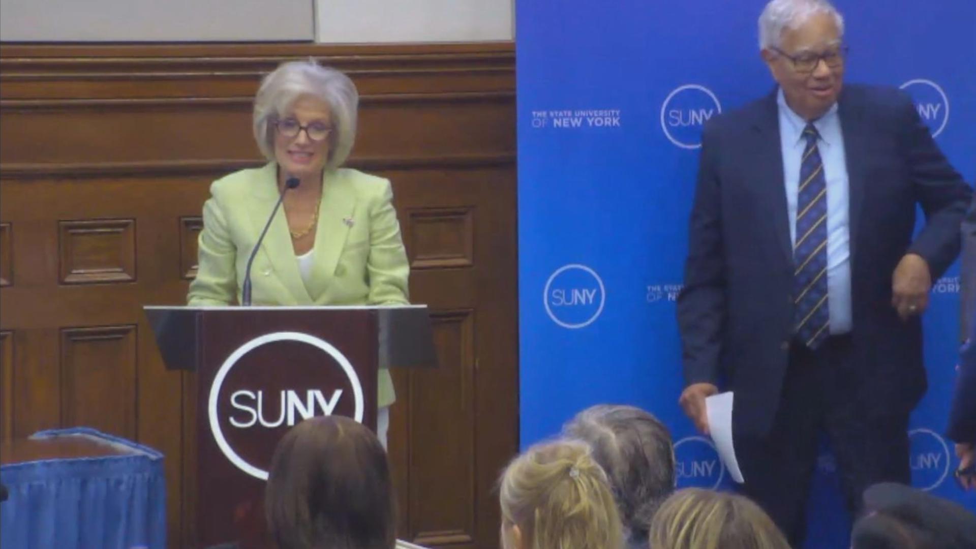 Dr. Caroline Attardo Genco addresses SUNY trustees