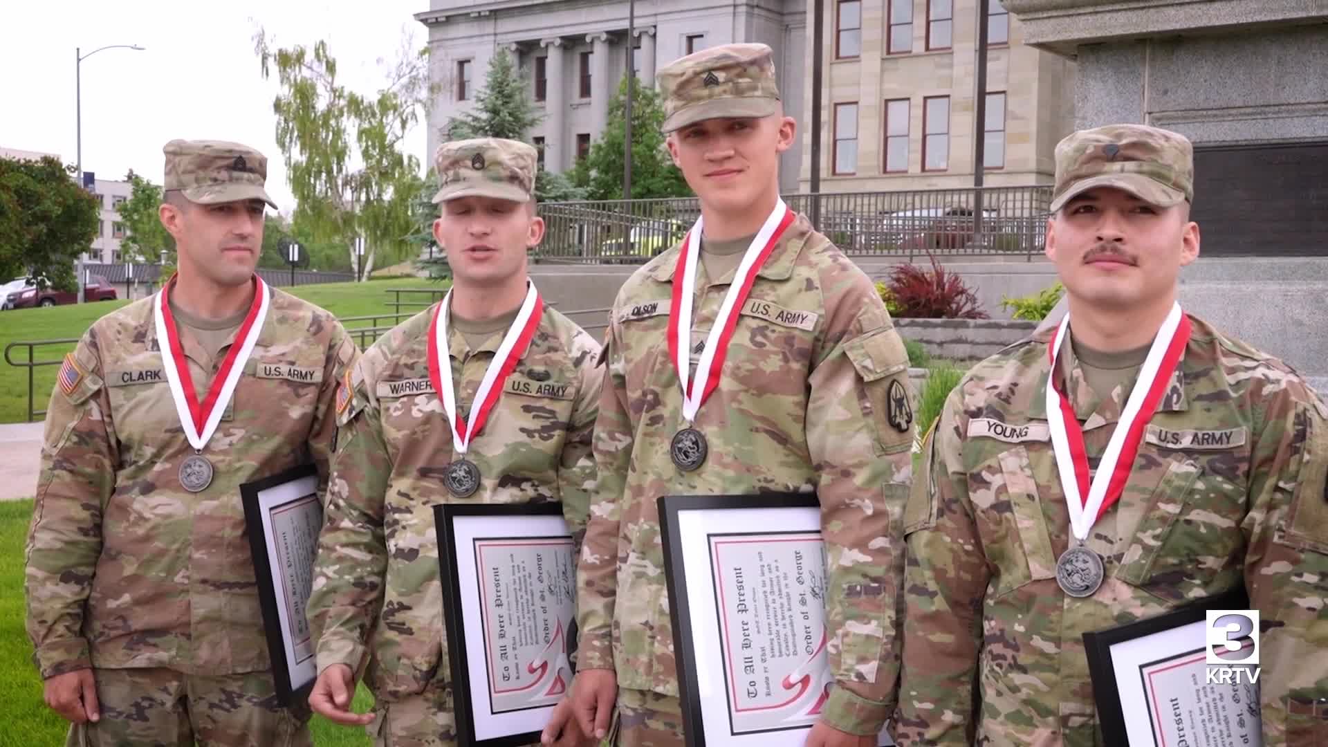 Montana Army National Guard tank crew honored, knighted after historic ...