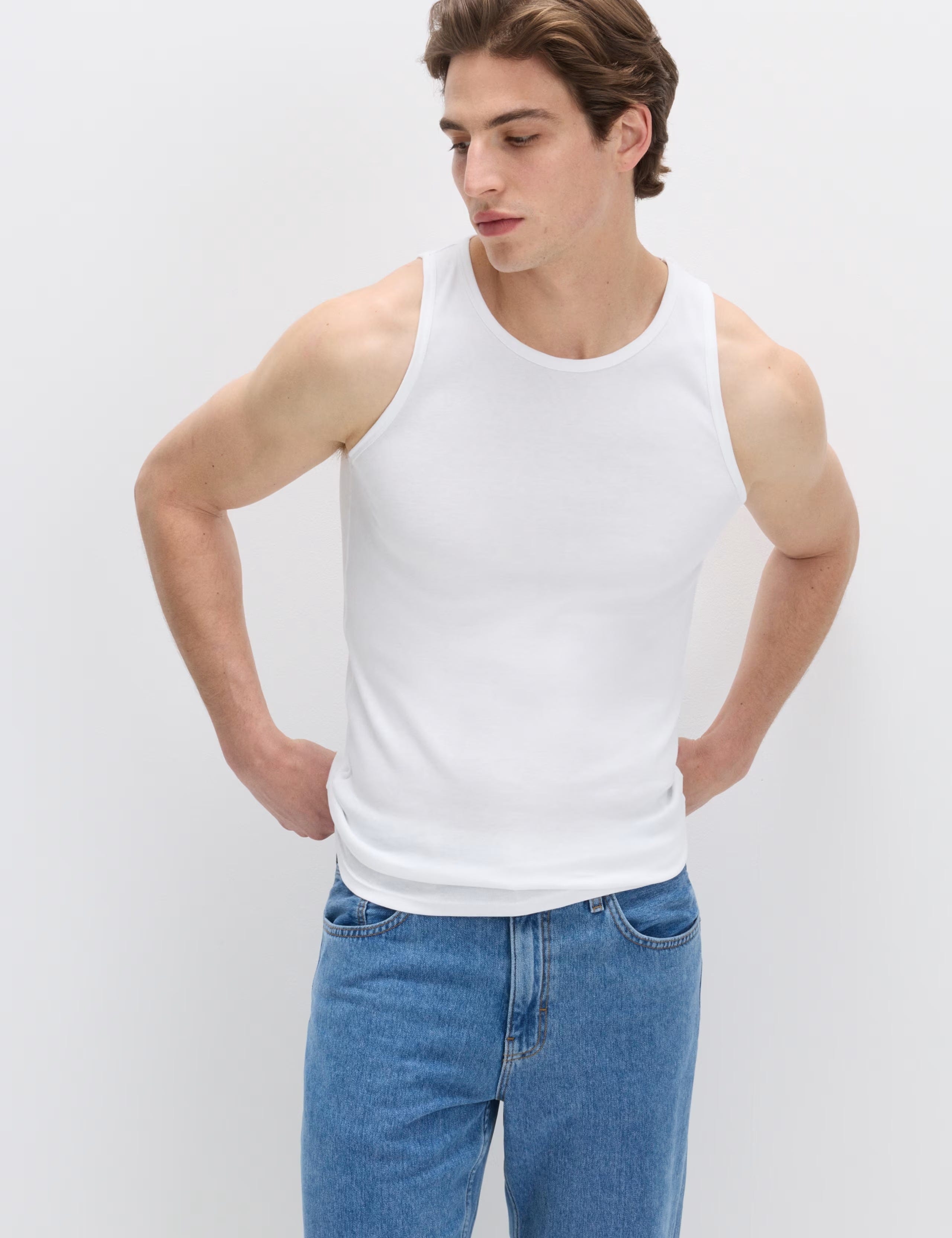 In the summer, stylish men swear by this sub-£7 M&S white vest top