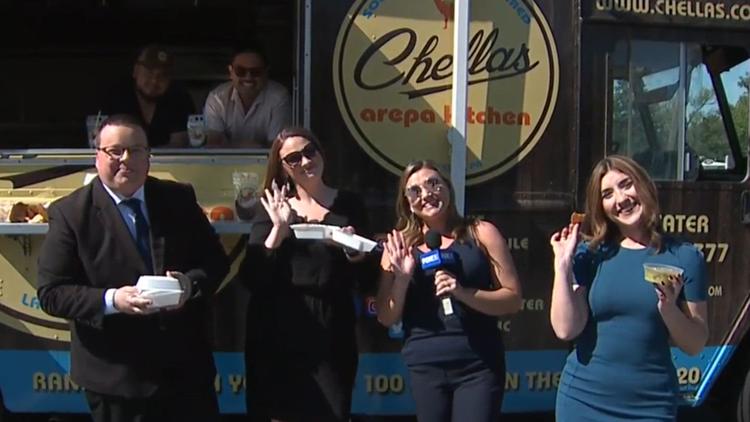 Chellas Arepa Kitchen brings their food truck to the FOX43 studio