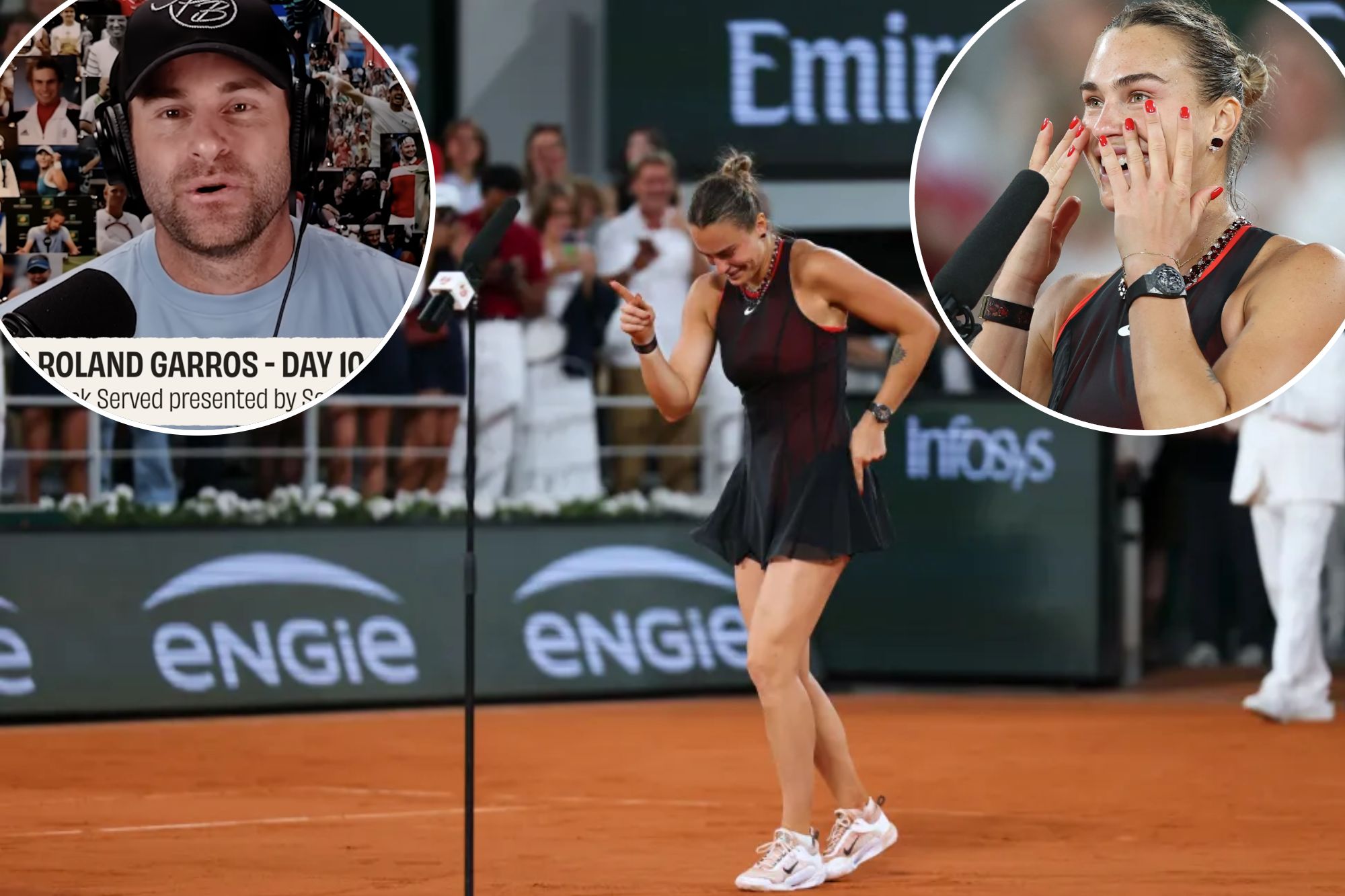 Andy Roddick weirded out by Aryna Sabalenka’s post-match dance scene at ...