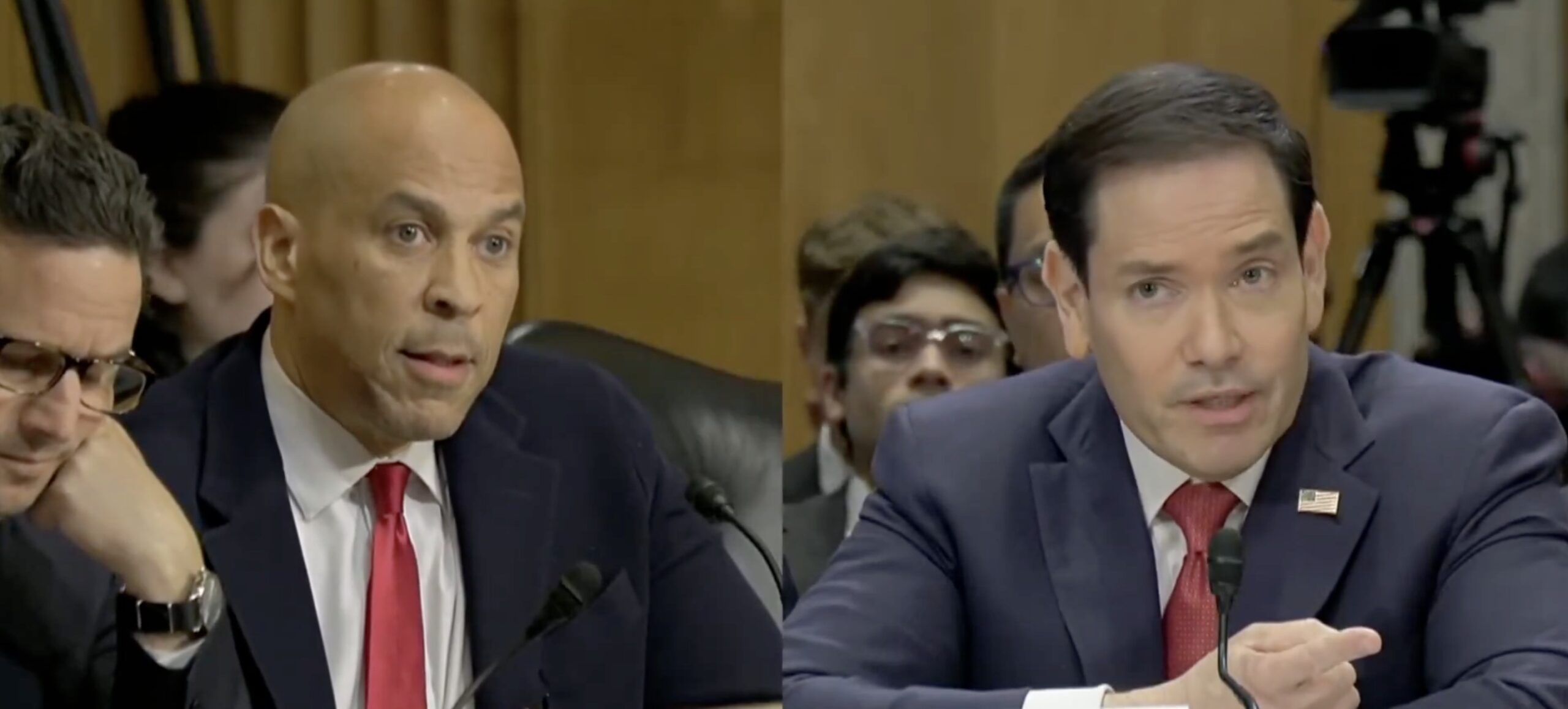'No one's begging!' Marco Rubio brawls with Cory Booker over claim ...