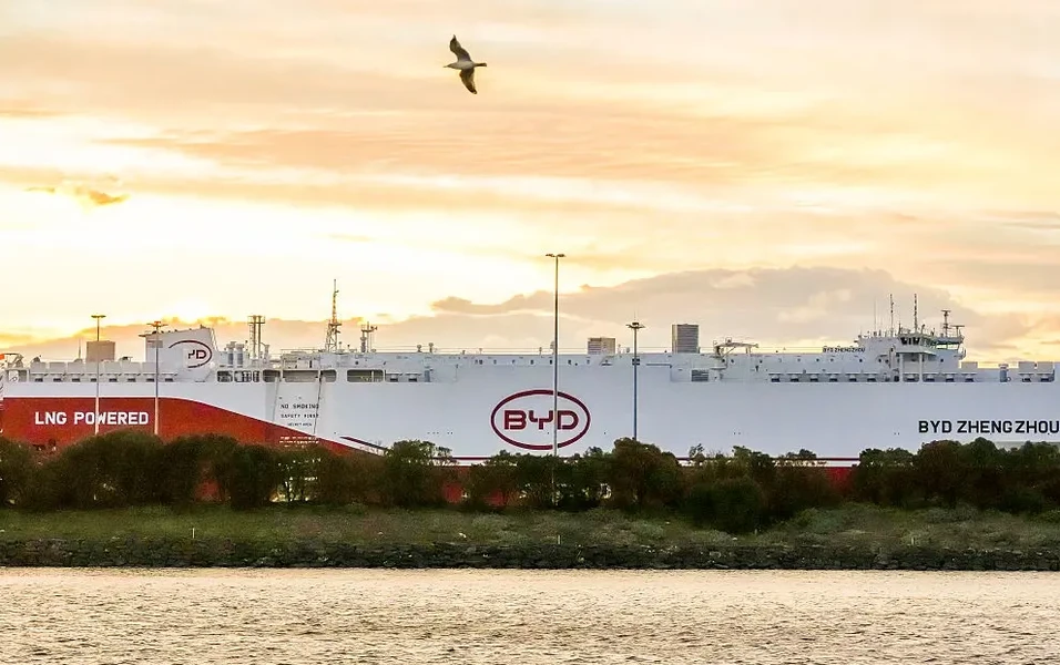 BYD's first-owned ship delivers record EV load to Australia