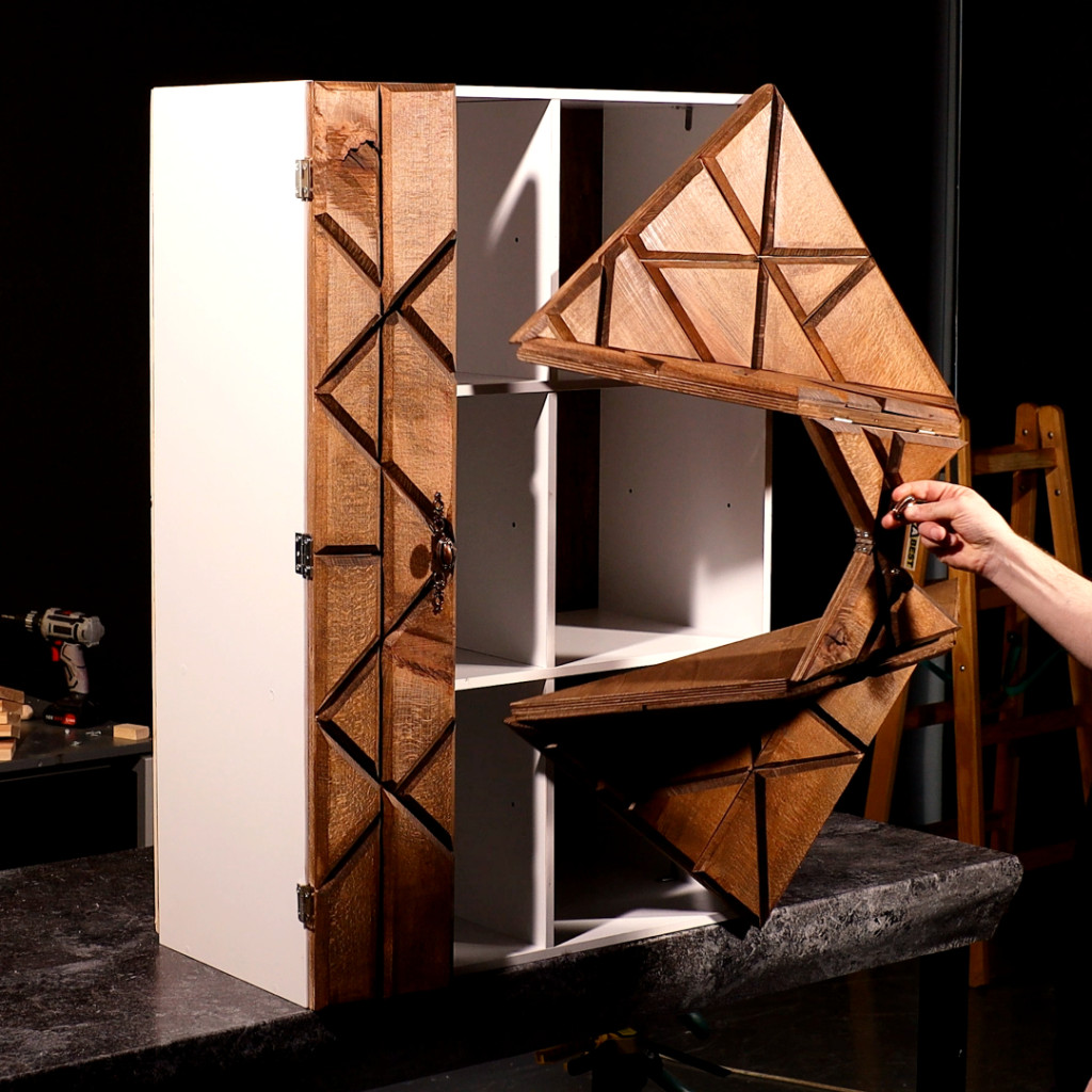 ¡Mueble bar de madera DIY plegable! 🥃