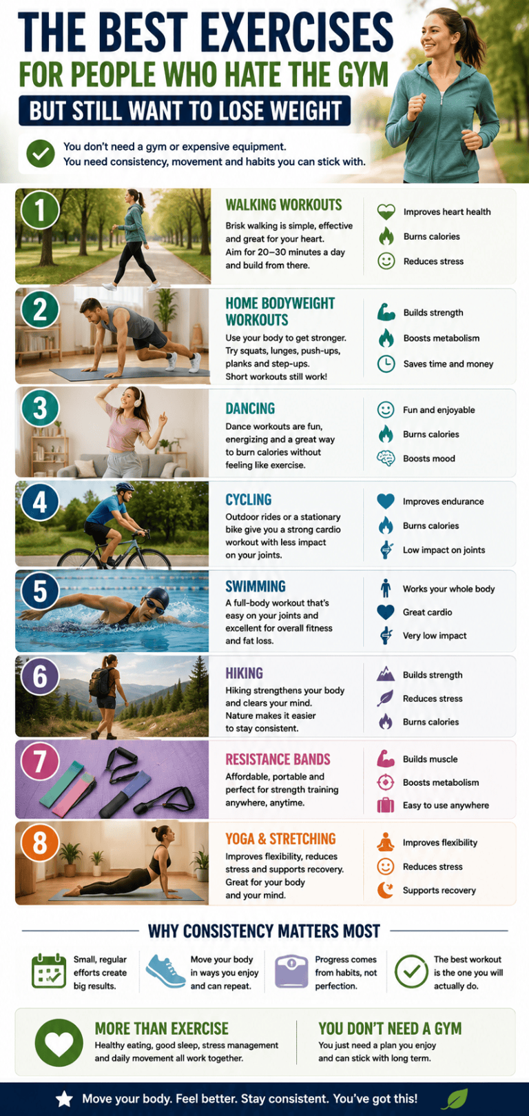The best exercises for people who hate going to the gym but still want ...